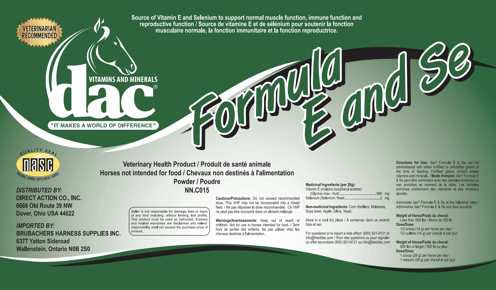 Formula E & Se – dac® | Equine + Livestock Health + Nutrition Products